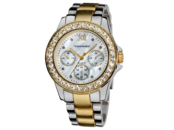 Vernier Women's VNR11146 Boyfriend Mother of Pearl Watch