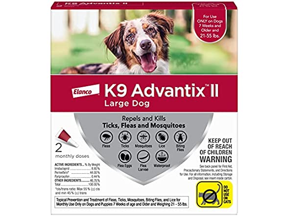 K9 Advantix Flea and Tick, LG Dogs (21-55 lbs)