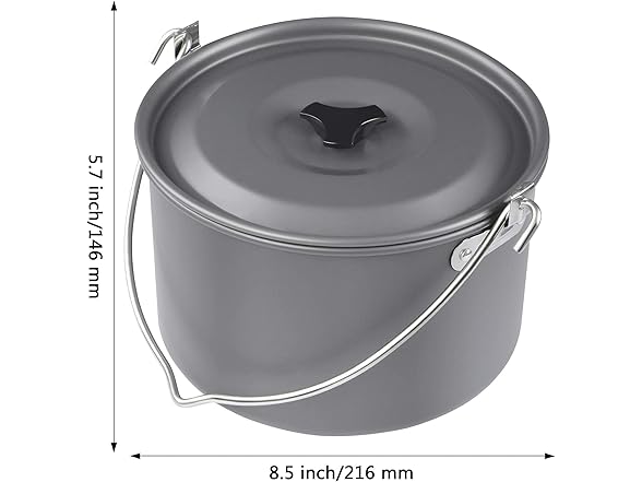 Portable Camping Cooking Pot 5 QT
