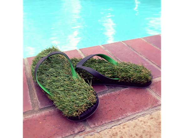 Grass Flip Flops, XS(5.5-7), Black Green