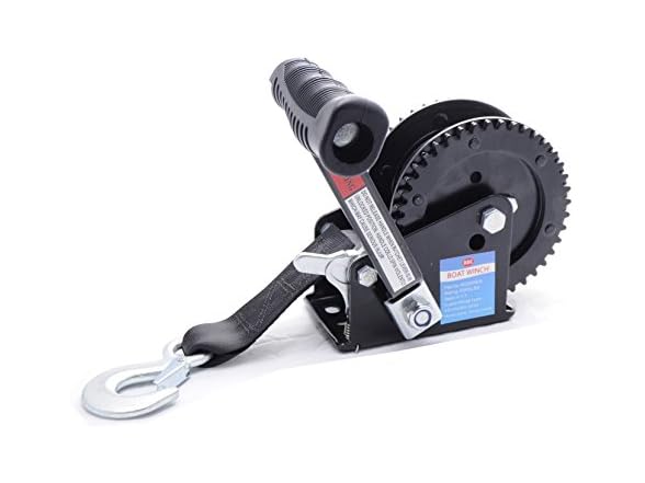 Trailer Winch 2000LB EDC Coated Black
