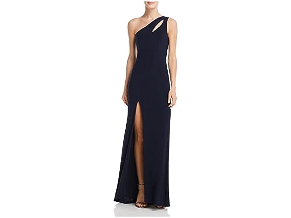 Xscape One-Shoulder Cutout Ity with Fr