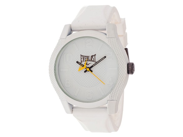 S.S. Case White Everlast Rubber Watch