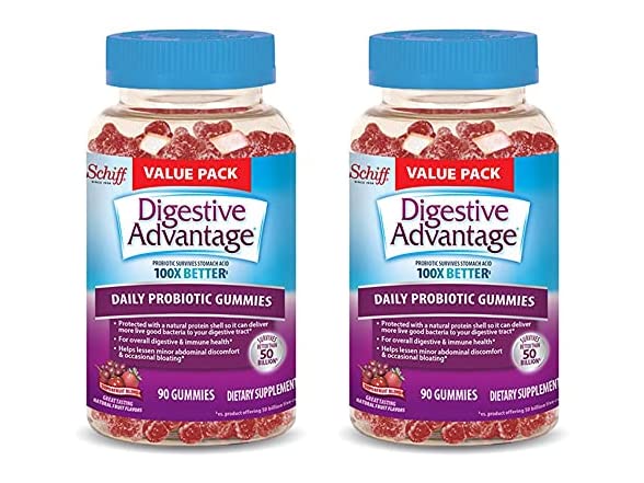 (2PK) Digestive Advantage Probiotic Gummies, 90ct