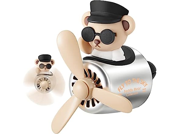 Bear Pilot Car Air Freshener Cute Car Diffuser