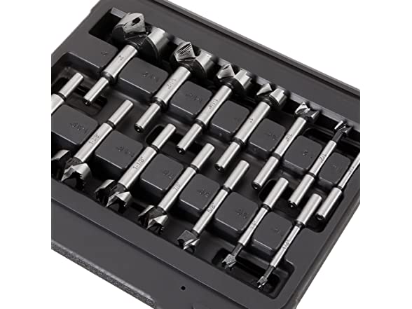 Amazon Brand Denali 14-Piece Forstner Bit Set