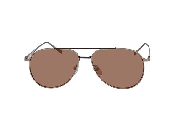 Ferragamo Aviators | Shiny Gunmetal/Grey