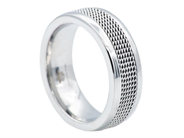 Mens Stainless Steel Cable Ring