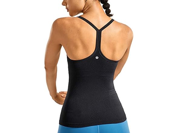 CRZ YOGA Seamless Workout Tank Top, L