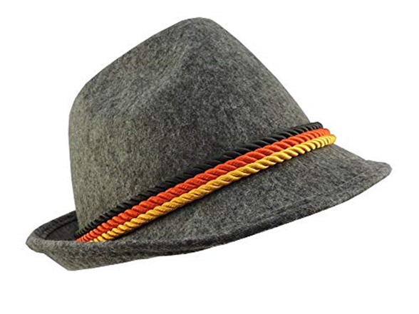 Beistle German Alpine Hat for Adults, Gray