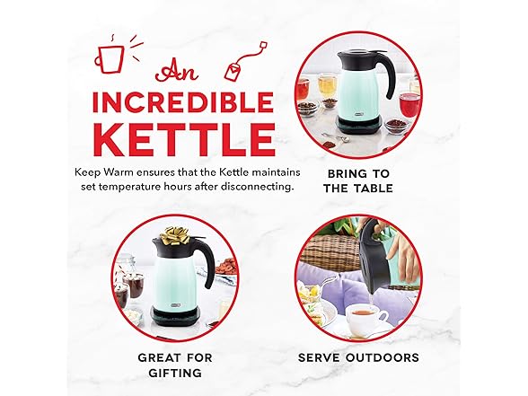 Dash Insulated Electric Kettle, Cordless