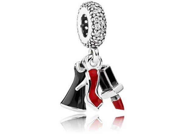 PANDORA Dangle Stiletto Dress,Lipstick