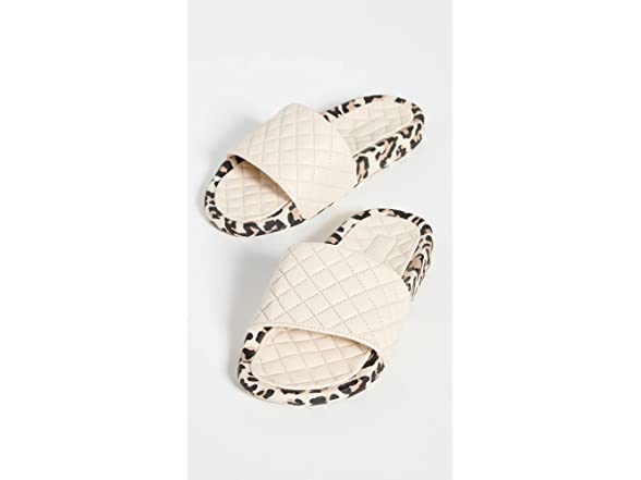 APL: Lusso Slides, Parchment/Leopard, Off White, Print, 10