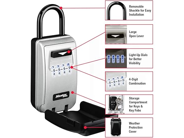 Master Lock Master Lock Black Portable Key Lock Box