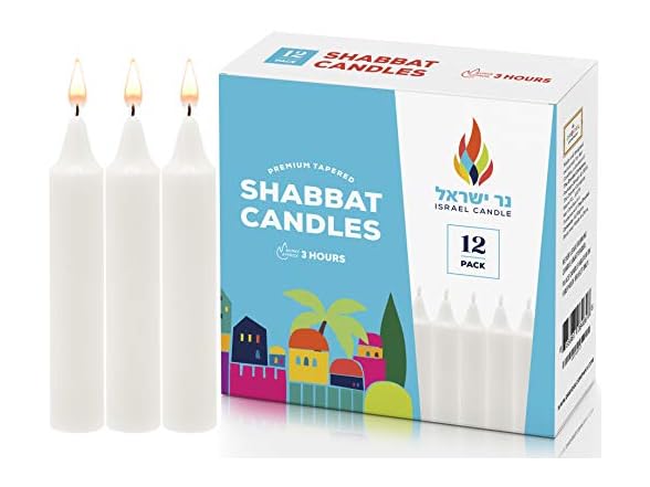 Israel Candle Shabbat Candles - 12 Ct.