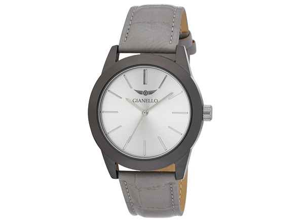 Gianello Men's Grey Leather Watch