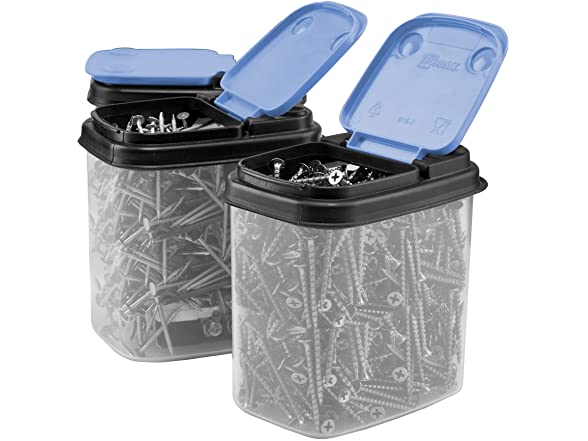 Bits & Bolts Containers with Blue Lids
