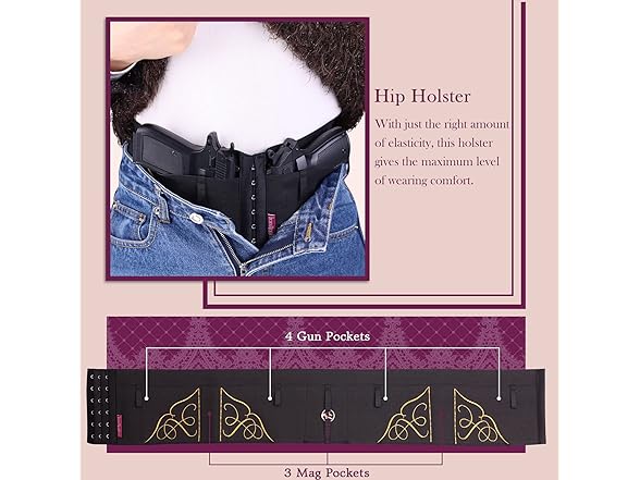 Women's Concealed Belly Band Gun Holster