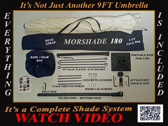 Morshade 180 Patio Beach & Portable Stable Shade