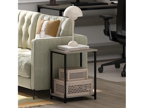 Furinno Simplistic Metal Frame End Tables