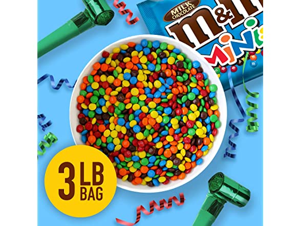 M&M'S MINIS Milk Chocolate Candy, 3 lbs