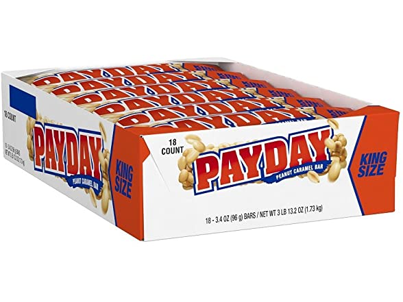 PAYDAY Peanut Caramel Candy Bars, 18ct