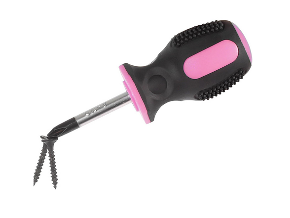 4-Piece Stubby Tool Set by Amazon Basics - Pink