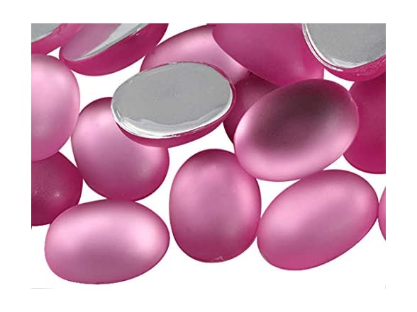 Oval Flat Back Frosted Jewels
