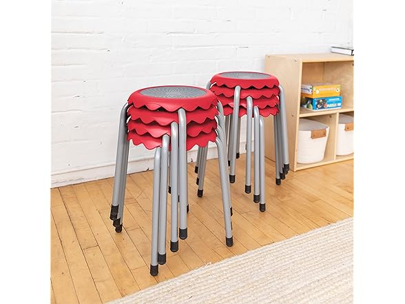 ECR4Kids Daisy Stackable Stool Set, Flex