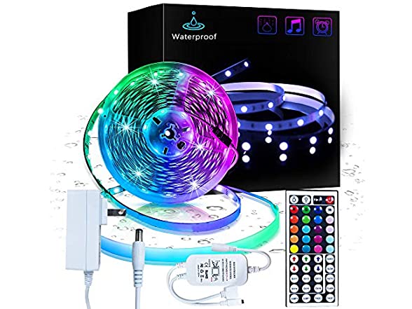 Inscrok 16.4ft RGB Waterproof LED Strip Lights