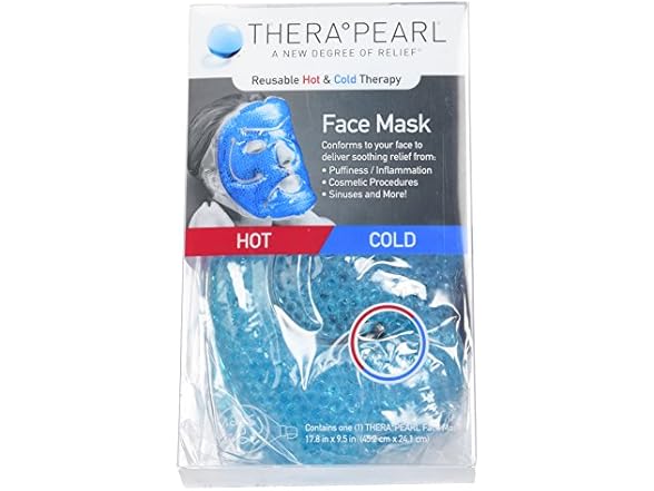 TheraPearl 3210284-4PACK Hot+Cold Face Mask - 4Pk
