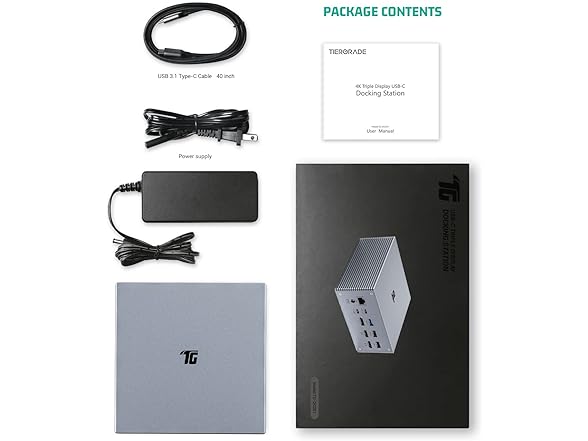 Tiergrade 16-1 USB-C Docking Station with Dual 4K HDMI