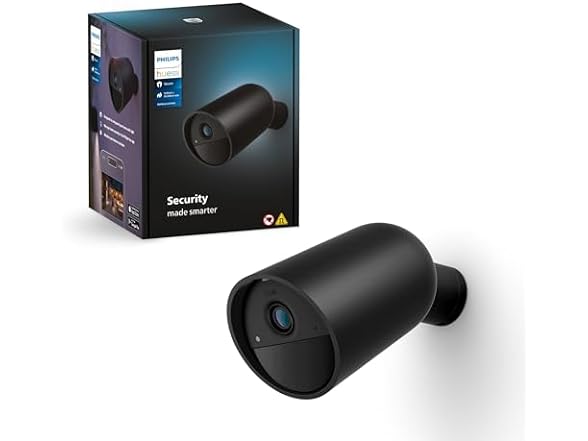 Philips Hue Secure Smart Home Security Camera, Black