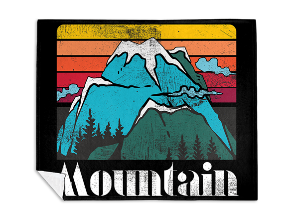"Mountains" Mink Fleece Blanket