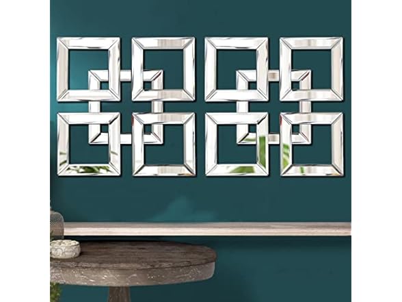2 Pack Mirrored Square Wall Mirrors
