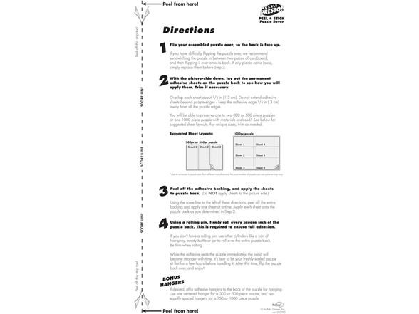 Puzzle Presto! Peel & Stick Puzzle Saver