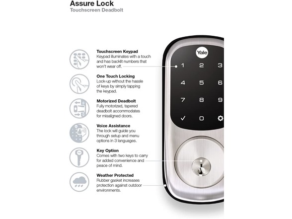 Yale Assure Smart Lock Touchscreen, Key Edition