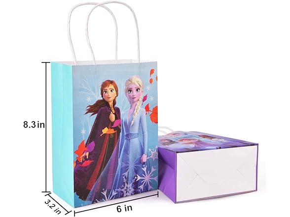 12 Party Bags Anna And Elsa Frozen