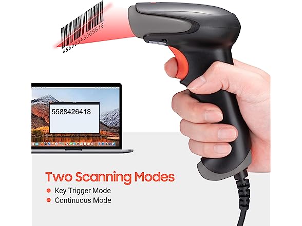Tera 1D Laser Barcode Scanner USB Wired