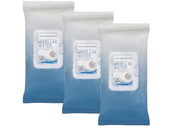 (3 Pack) Face Wipes | Micellar Facial Cleansing and Gentle Make Up ...