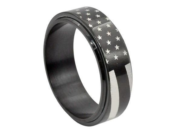 Blackjack American Flag Ring