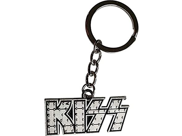 KISS Heavy Metal Keychain Silver