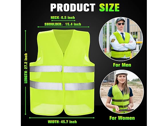 50 Pack Reflective Safety Mesh Vest
