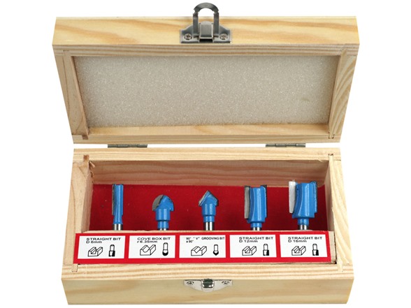 Stalwart Carbide Router Bit Set, 5-Piece