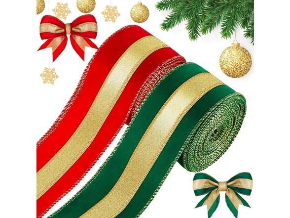 4 Roll Gold Edge Shimmer Ribbon