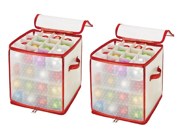64-Ornament Organizer - Set of 2