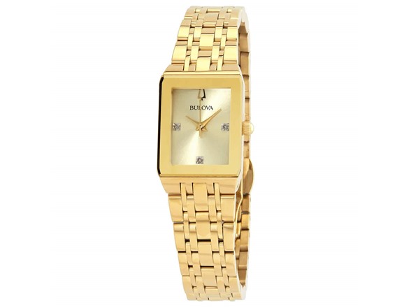 Bulova Quadra Gold-Tone Women's Watch