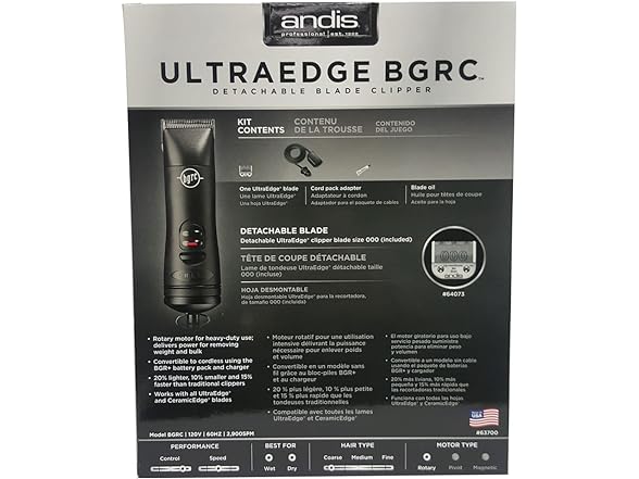 Andis ANDIS 63700 Andis UltraEdge BGRC Professional De