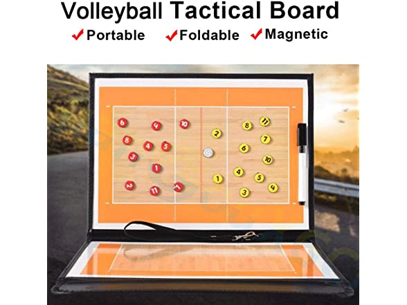 Volleyball Coaching Board with Dry Erase