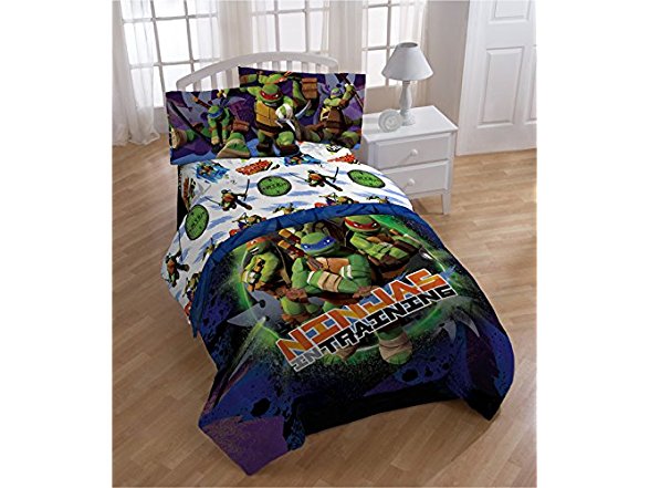 TMNT 'Stars' 3pc Microfiber Sheet Set